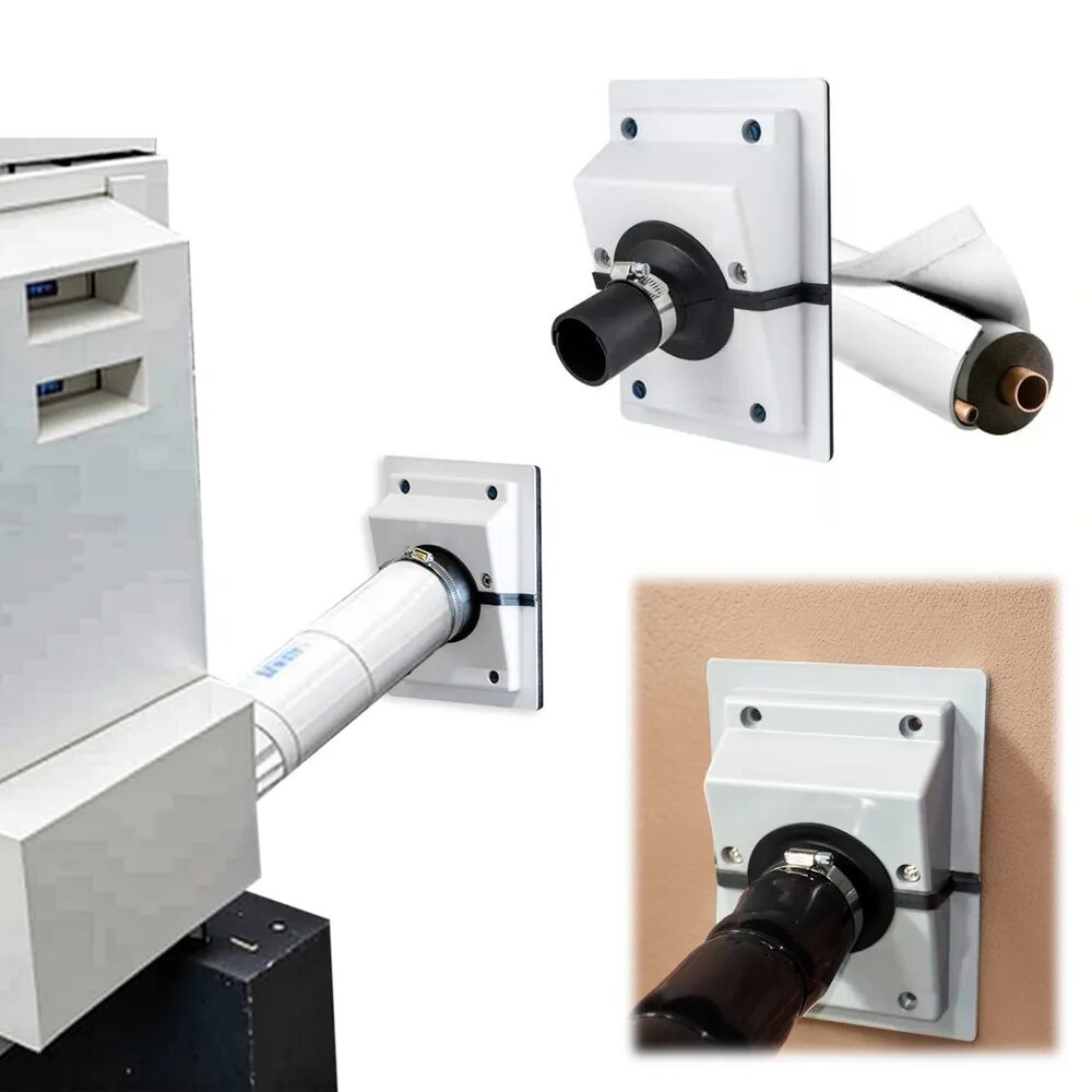 Короб для маскировки труб кондиционера в стене, пластик, 100 мм