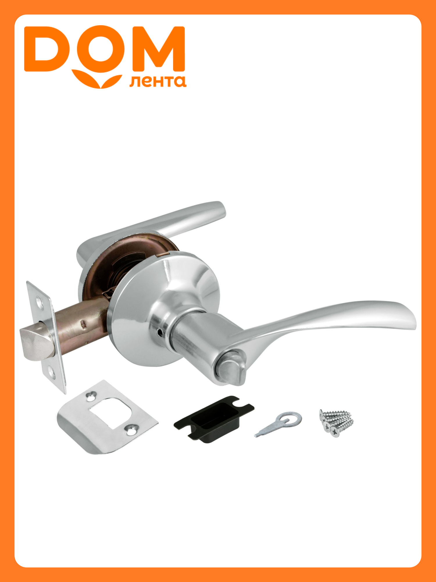 Дверная ручка-кноб для межкомнатной двери AJAX 6010 CP-B хром