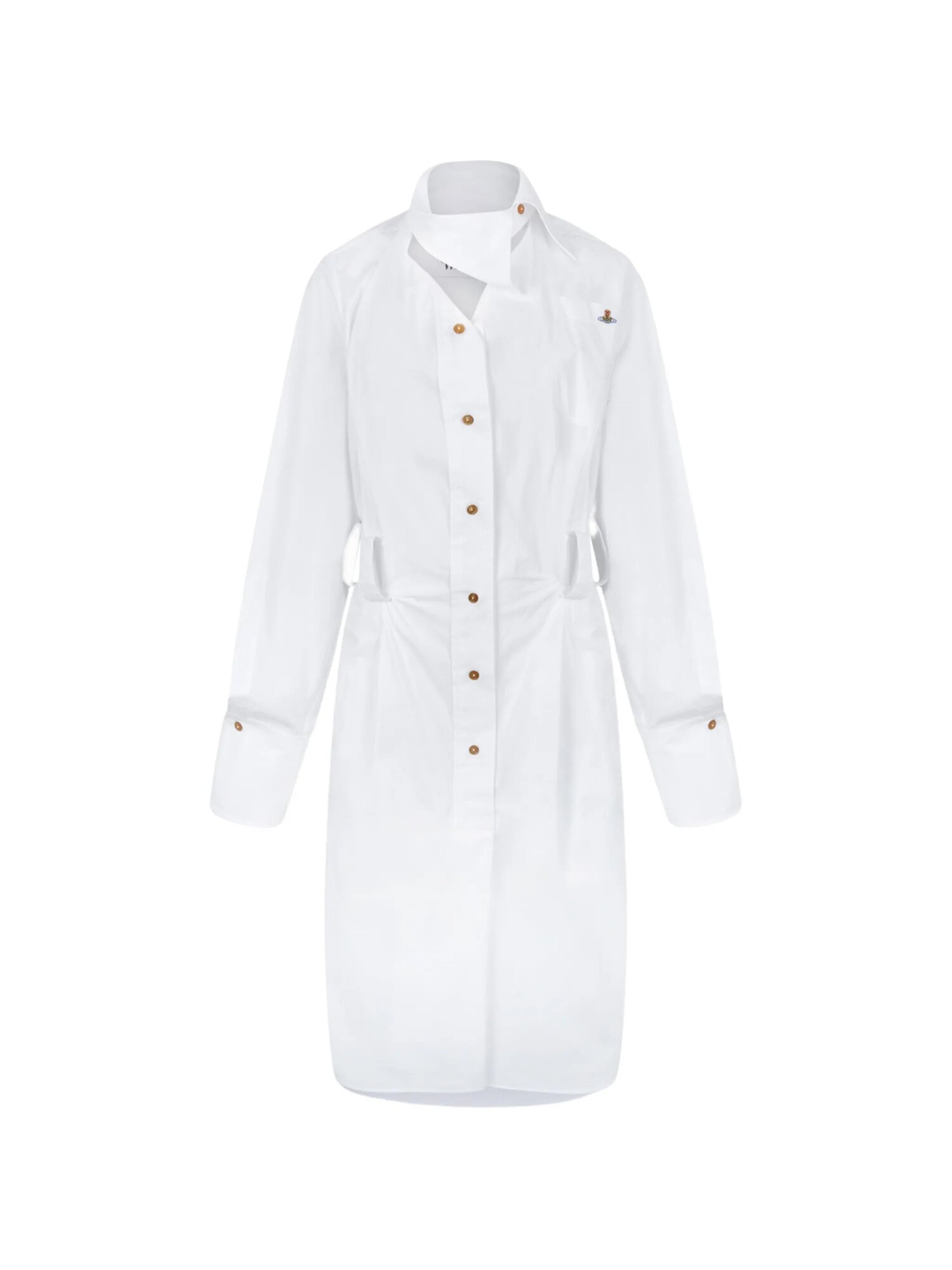 Платье Drunken button asymmetric mini dress
