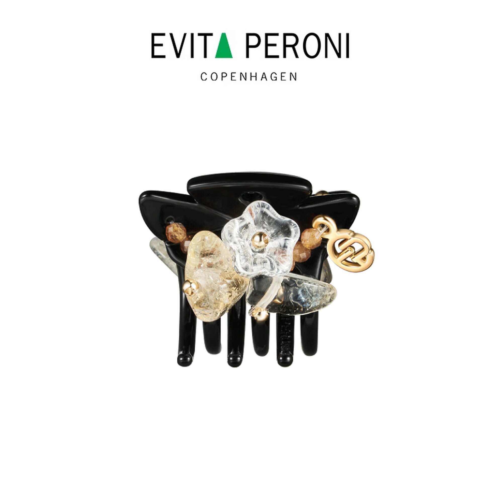 Заколка-краб для волос EVITA PERONI, акрил, для женщин, черная