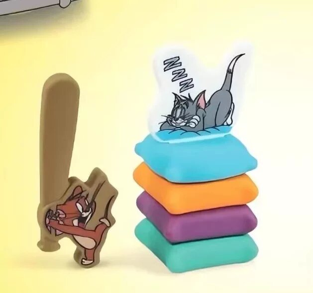 Игрушки «Тома и Джерри» McDonald's 2025 года, детский счастливый рай Tom Cat Jerry Mouse M Ji, украшение для рабочего