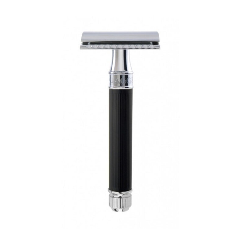 Edwin Jagger Safety Razor Black Rubber Coated Бритвенный станок Великобритания 1 шт