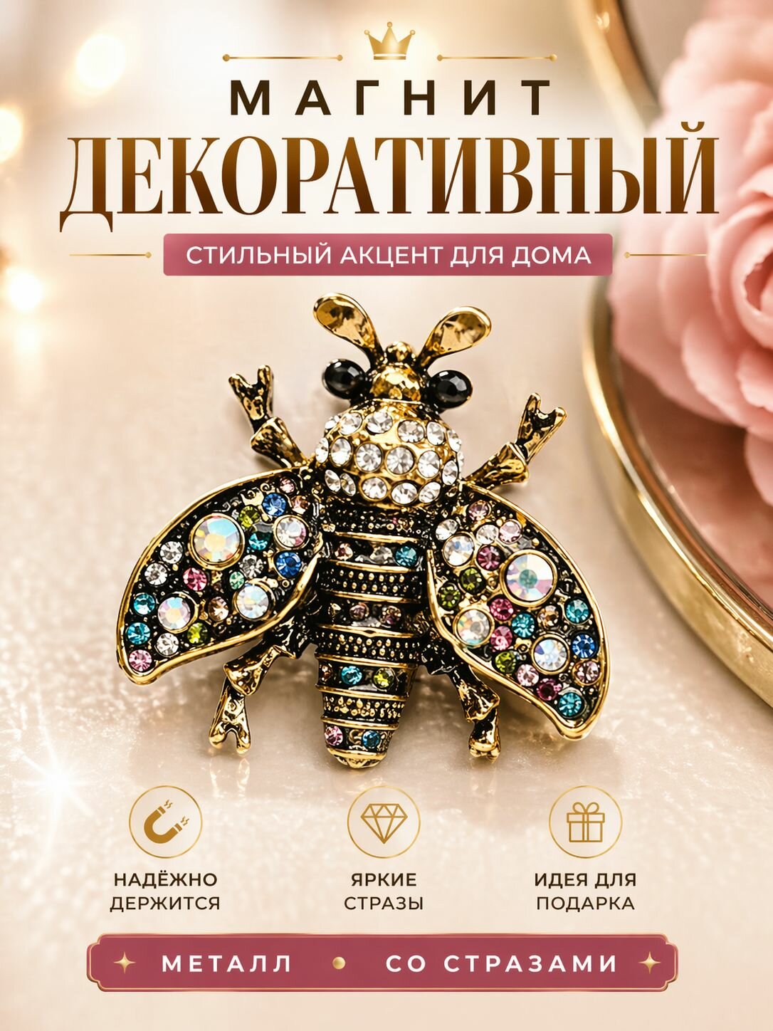 Пчелка фигурка сувенирная магнит