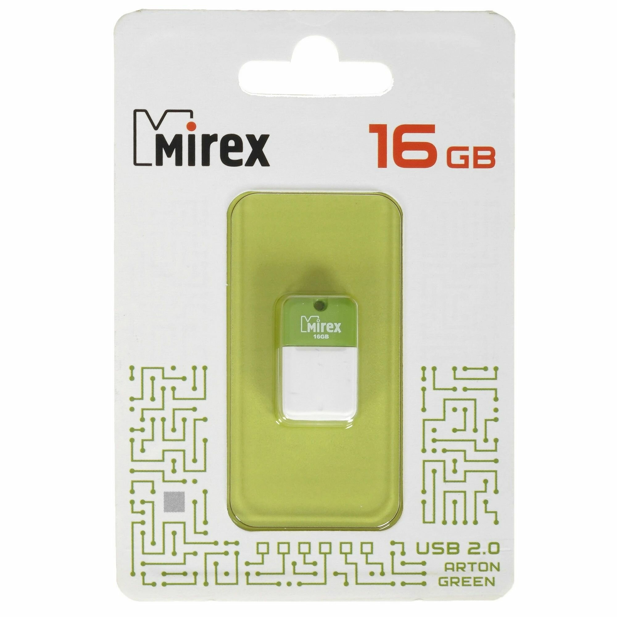 Память USB Flash 16 ГБ MIREX ARTON (13600-FMUAGR16) - USB2.0, USB Type-A