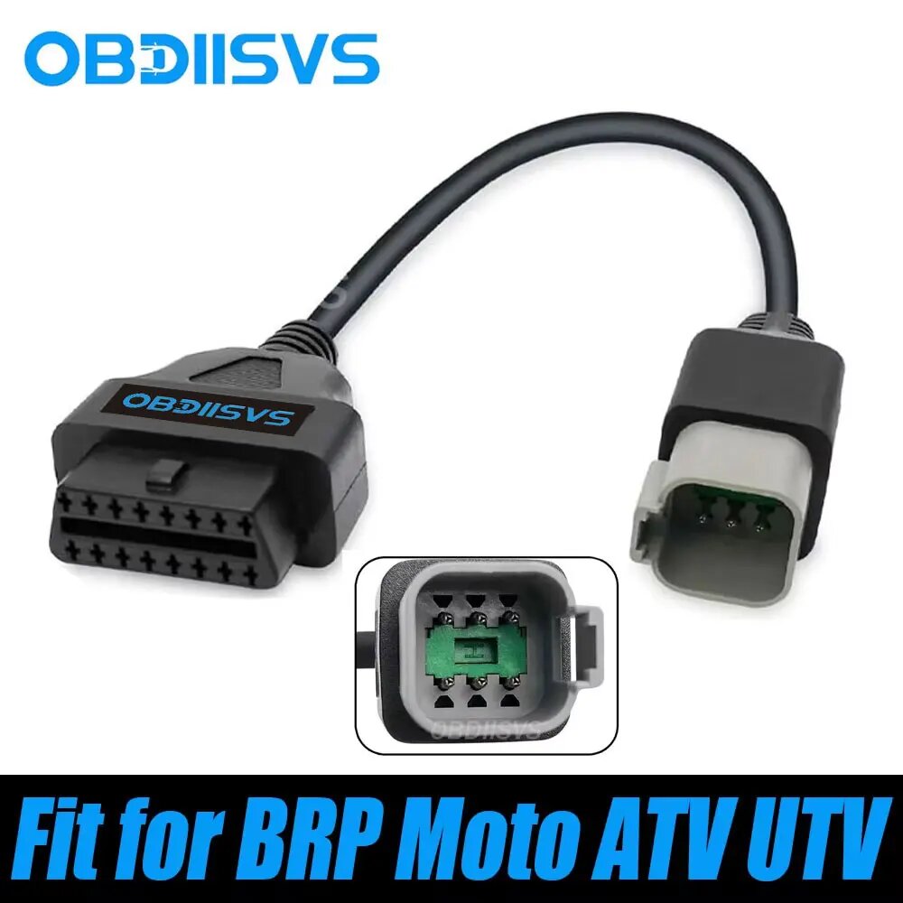 Диагностический кабель OBD2 6-контактный, адаптер OBD для BRP Maverick/Defender/Spyder/Outlander, для мотоциклов Bombardier CAN-AM UTV ATV