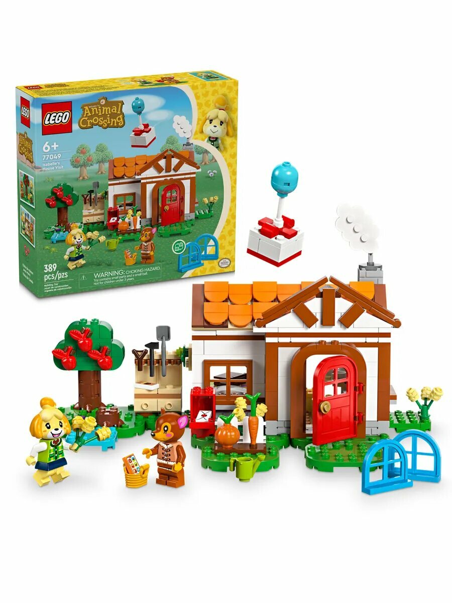 Конструктор LEGO Animal Crossing "Визит дома Изабель", 389 деталей