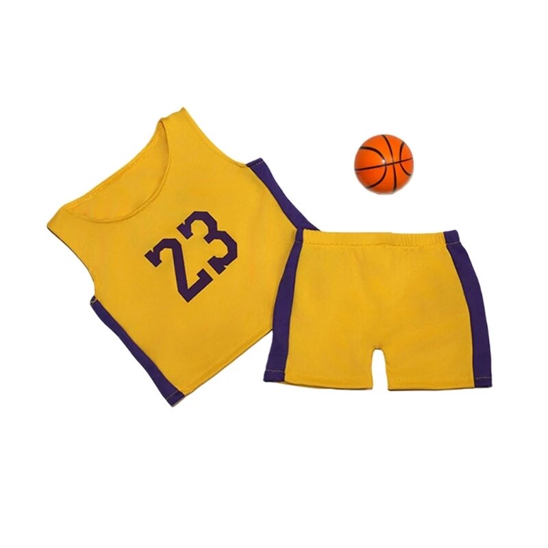 Баскетбольный костюм для мальчика Yellow No23, 0-2 мес