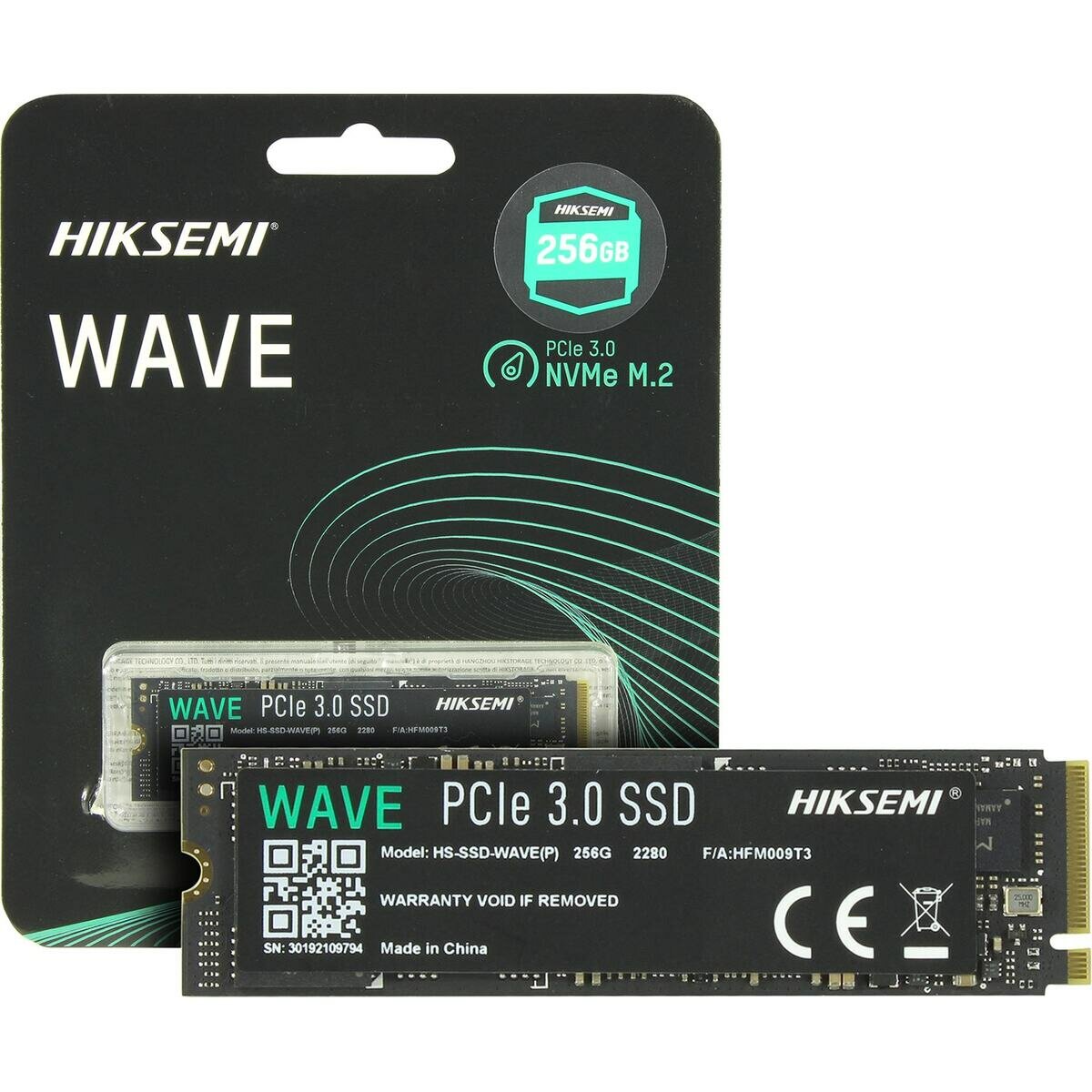 WAVE HS-SSD-WAVE(P) 256G 256 Гб M.2 PCI-E Gen3 x4 M.2 Type 2280 M Key, TBW 100, 0.36 DWPD