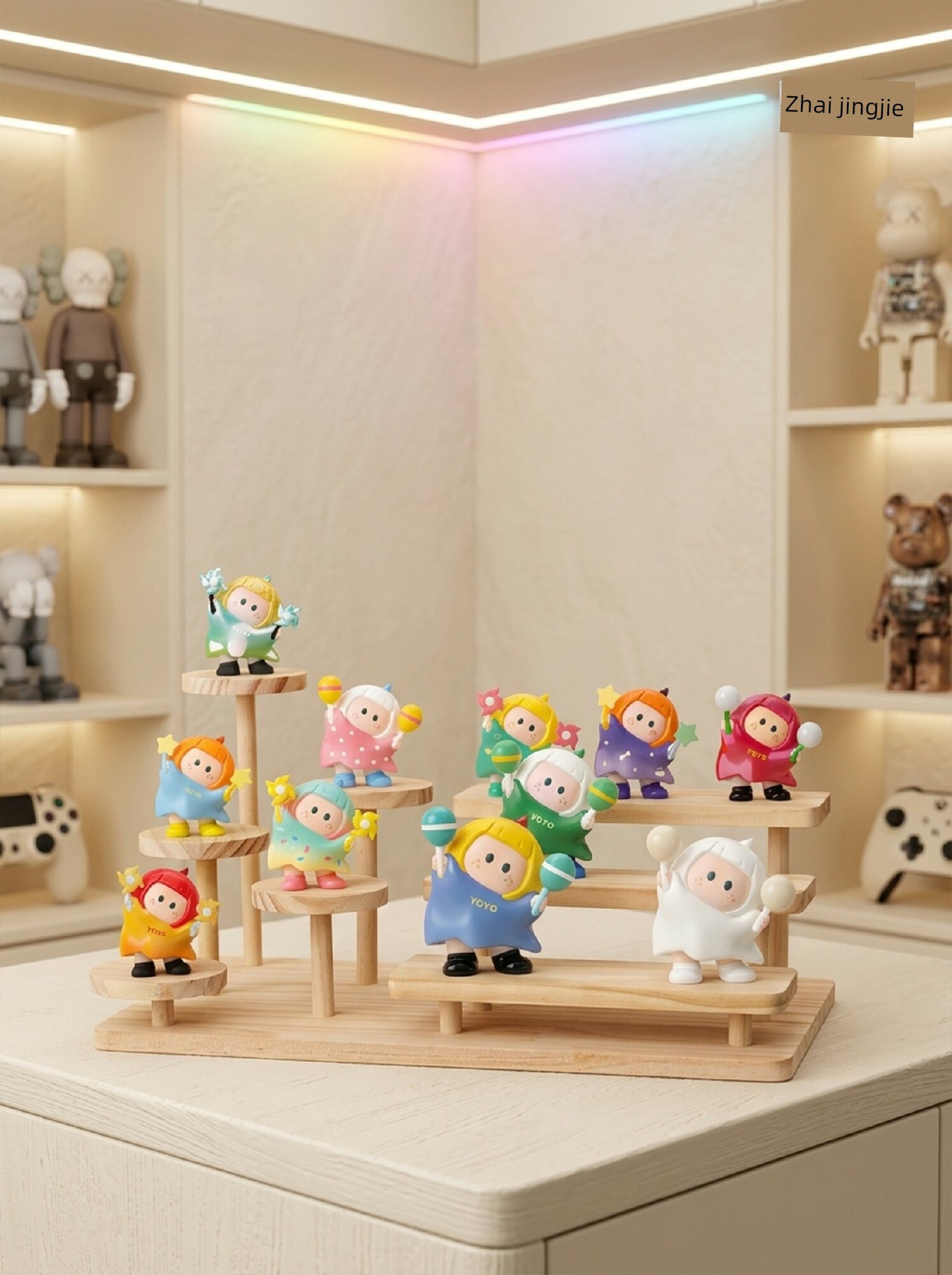 Витрина для фигурок Yoyo, милые фигурки, игрушки Miniso, демонстрационный шкаф, коробка для хранения, подставка для