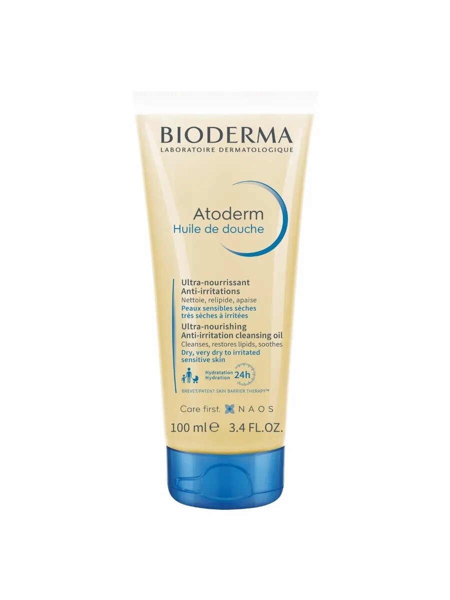 Bioderma Atoderm масло для душа ультрапитательное восстанавливающее для сухой чувствительной и атопичной кожи 100 мл