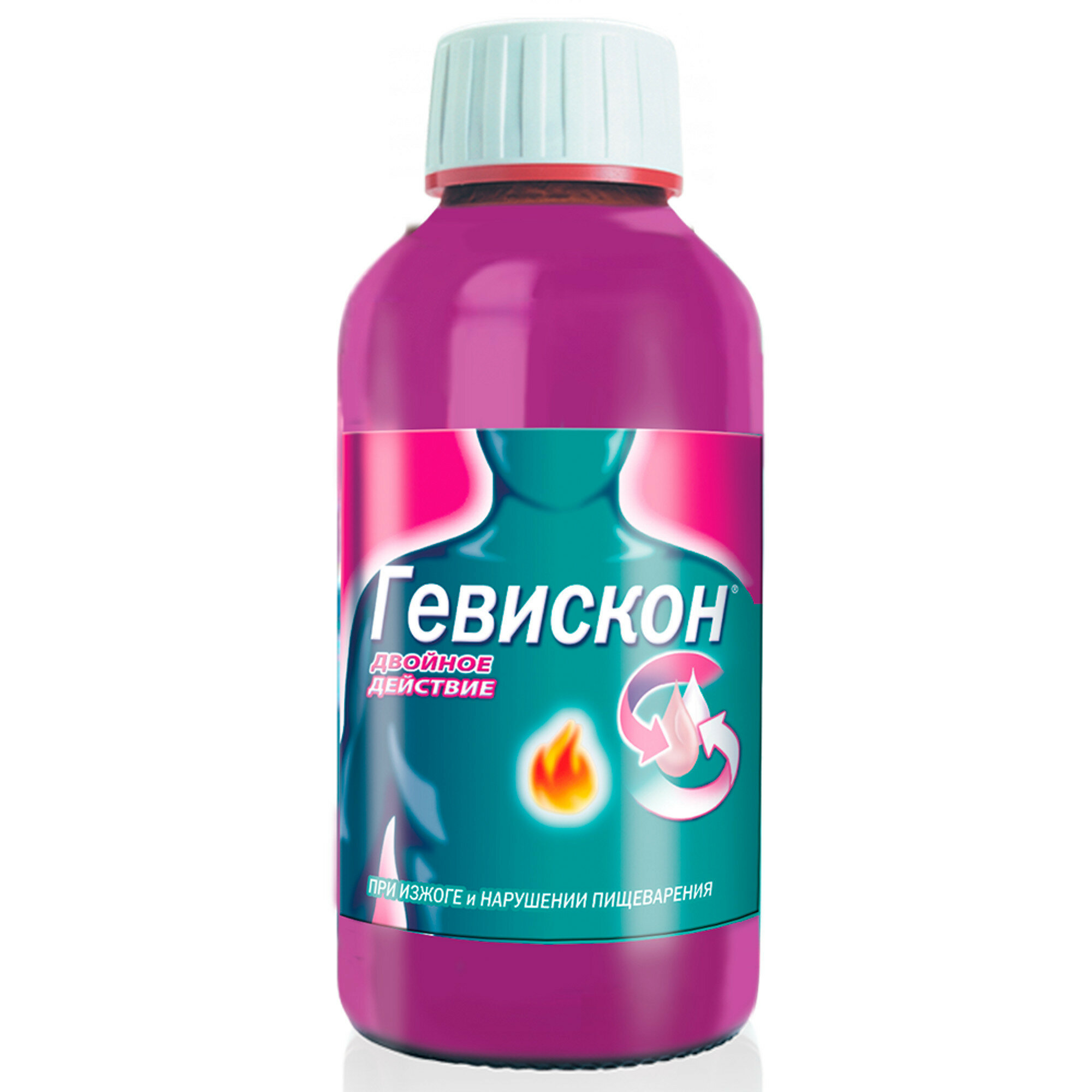 Гевискон Двойное действие сусп. (мятная) фл. 150 мл, при изжоге и нарушении пищеварения