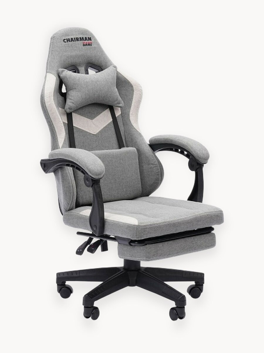 Кресло геймерское Chairman CH26 ткань, серый