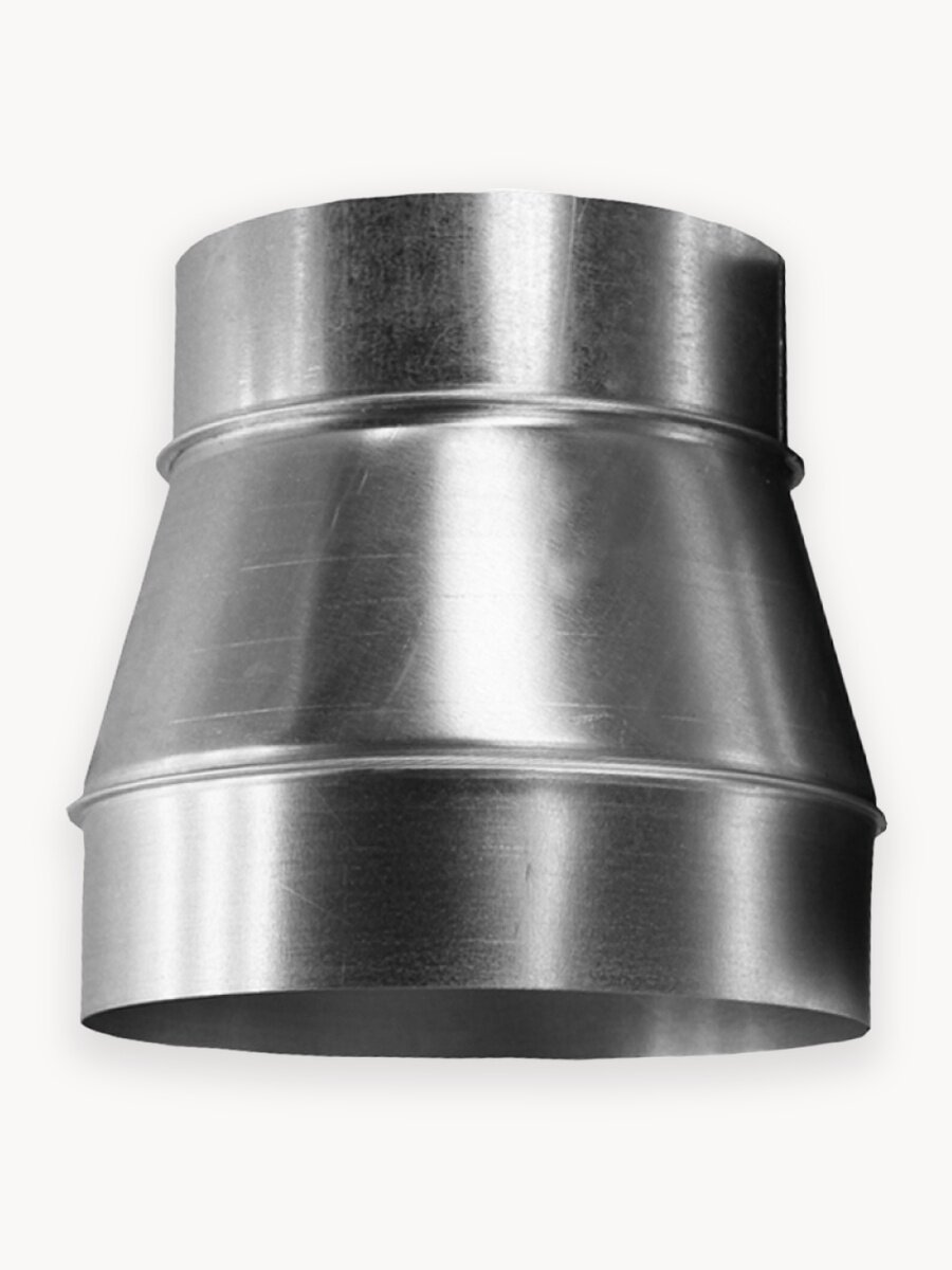 Переход для круглых воздуховодов из оцинкованной стали 150/100 мм