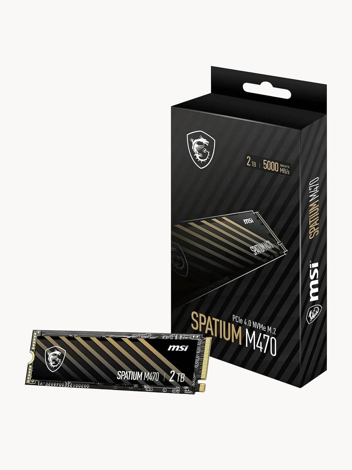 SSD накопитель MSI Spatium M470 Pro 2ТБ, M.2 2280, PCIe 4.0 x4, NVMe, M.2 (s78-440q990-p83)