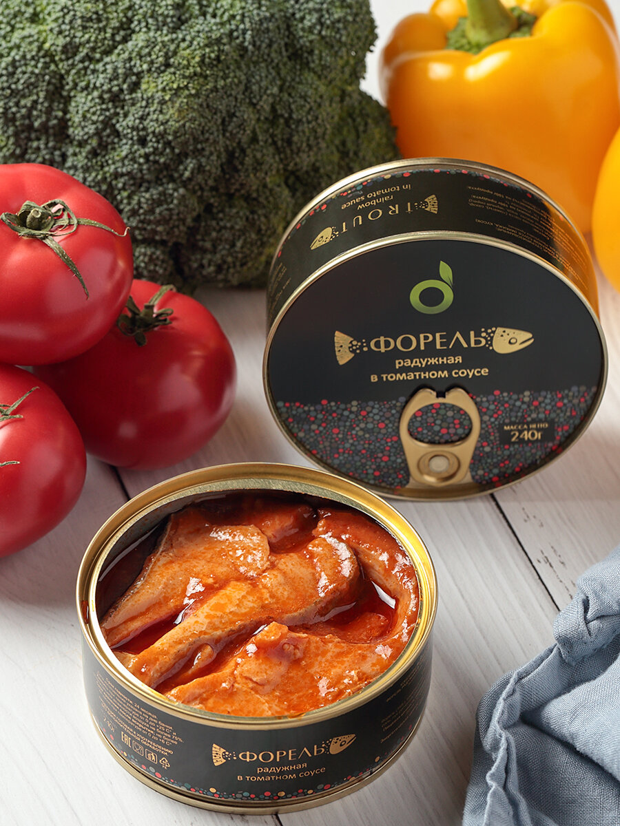 Форель радужная в томатном соусе, 240г ECOFOOD ( Армения )