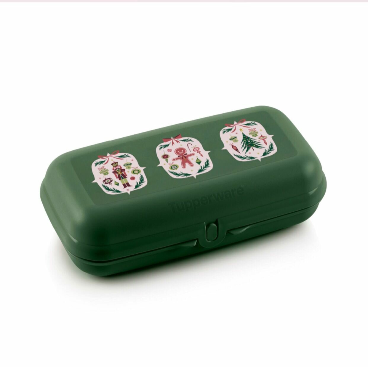 Ланч-бокс Макси + " Новогодний " темно-зеленый. Tupperware
