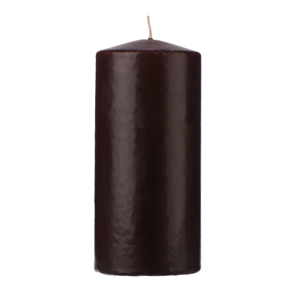 Свеча столбик "Классическая" Русская Свечная Мануфактура, 15 см, коричневая