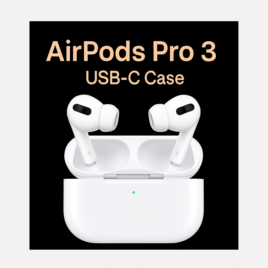Наушники Apple AirPods Pro 3, активное шумоподавление, Bluetooth 5.3