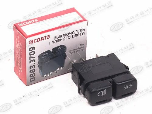 Кнопка включение габаритов 2110 2115 2123 Евро сдвоенная СОАТЭ 0883.3709