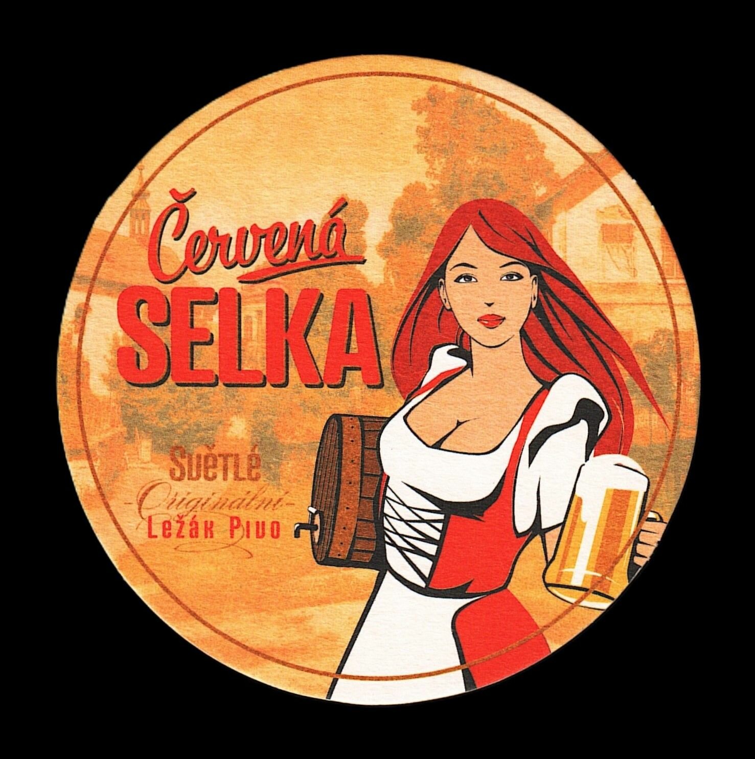Бирдекель (костер) Cervena Selka Чехия (подставка под пивной бокал)