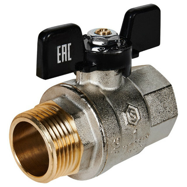 Кран шаровой STOUT 1" ВР/НР полнопроходной, ручка бабочка, SVB-0004-200025