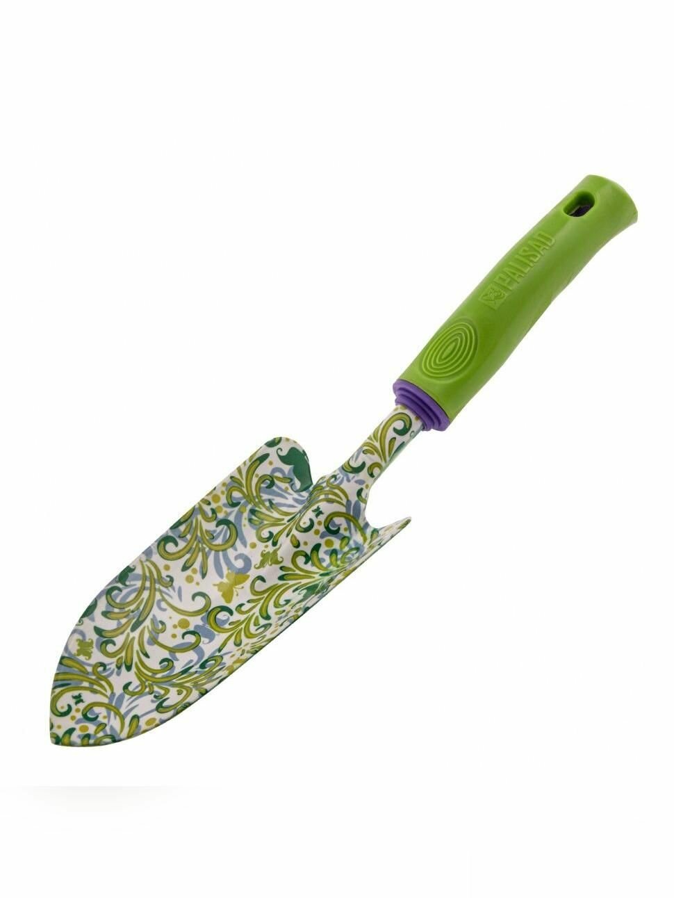 Совок посадочный широкий, 80 х 330 мм, стальной, пластиковая рукоятка, Flower Green, Palisad 62036