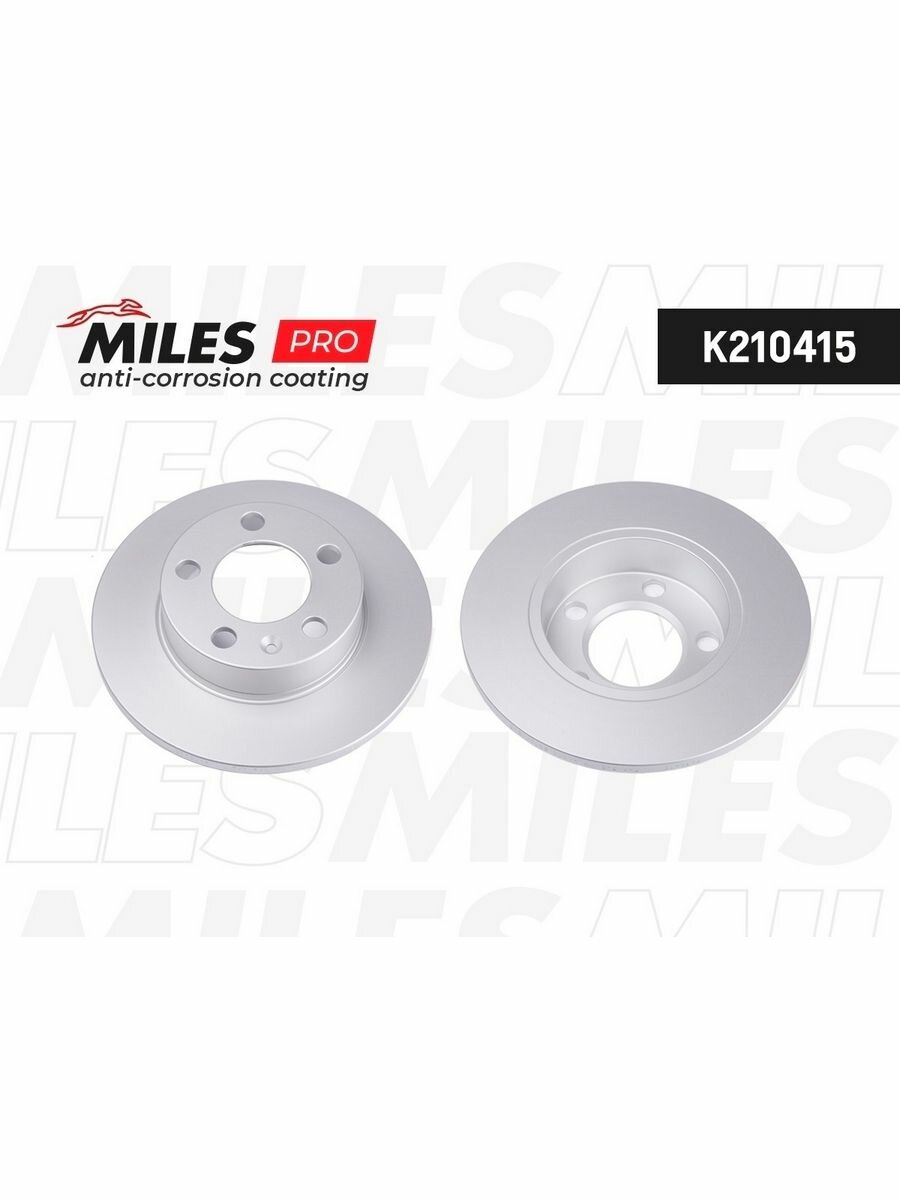 Диск тормозной задний (с покрытием) MILES K210415 для AUDI TT, SEAT Ibiza, SKODA Fabia, Volkswagen Polo