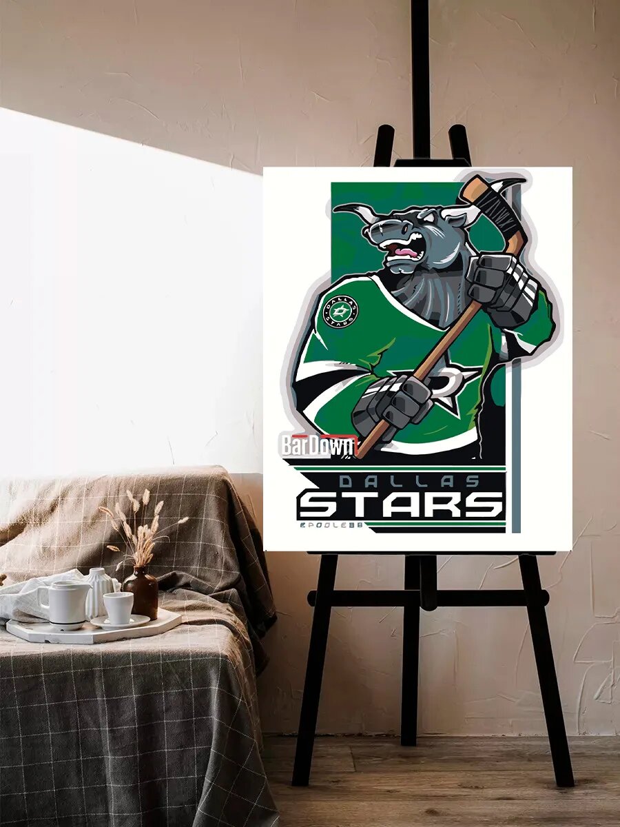 Картина по номерам ХК Даллас Старз Спорт Хоккей Эмблема