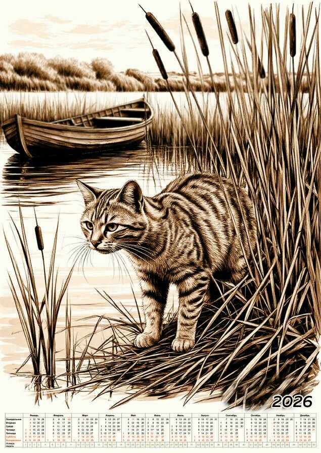 Календарь Кошка 2026
