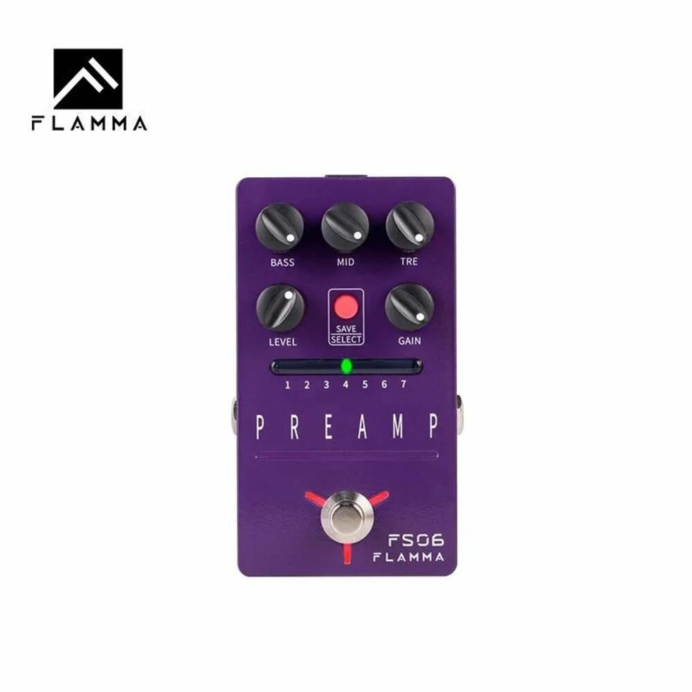 FLAMMA FS06 Цифровая педаль предусилителя Гитарная педаль эффектов со встроенной эмуляцией кабинета 7 моделей предусилителей