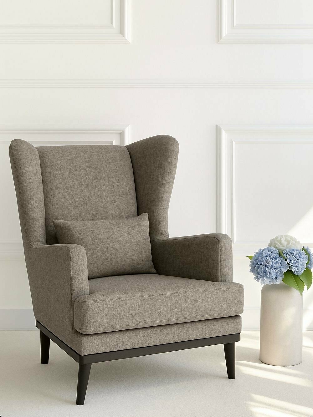 Кресло Оскар в гостиную, мягкое для дома и отдыха, рогожка Dream 6