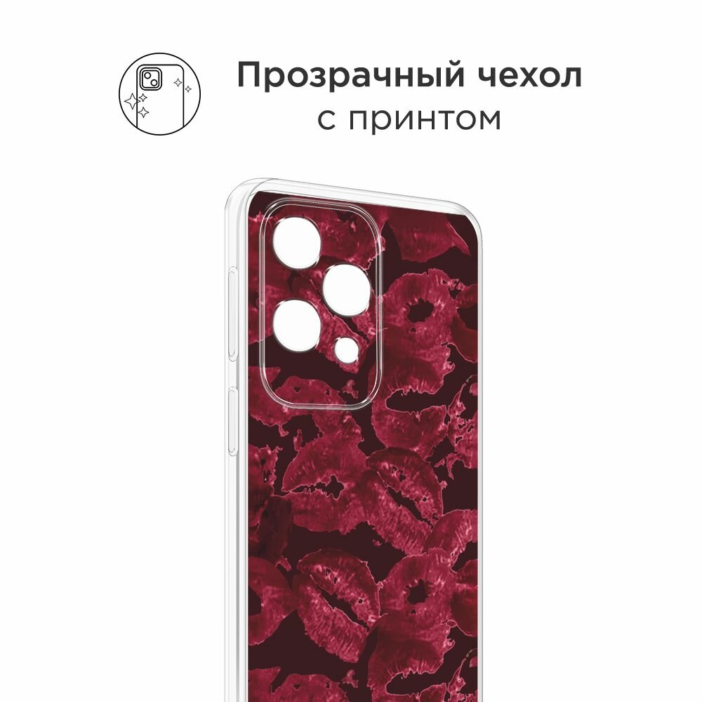 Чехол на Realme C75 4G / Реалми C75 4G с принтом Помада паттерн 1 — фото 1