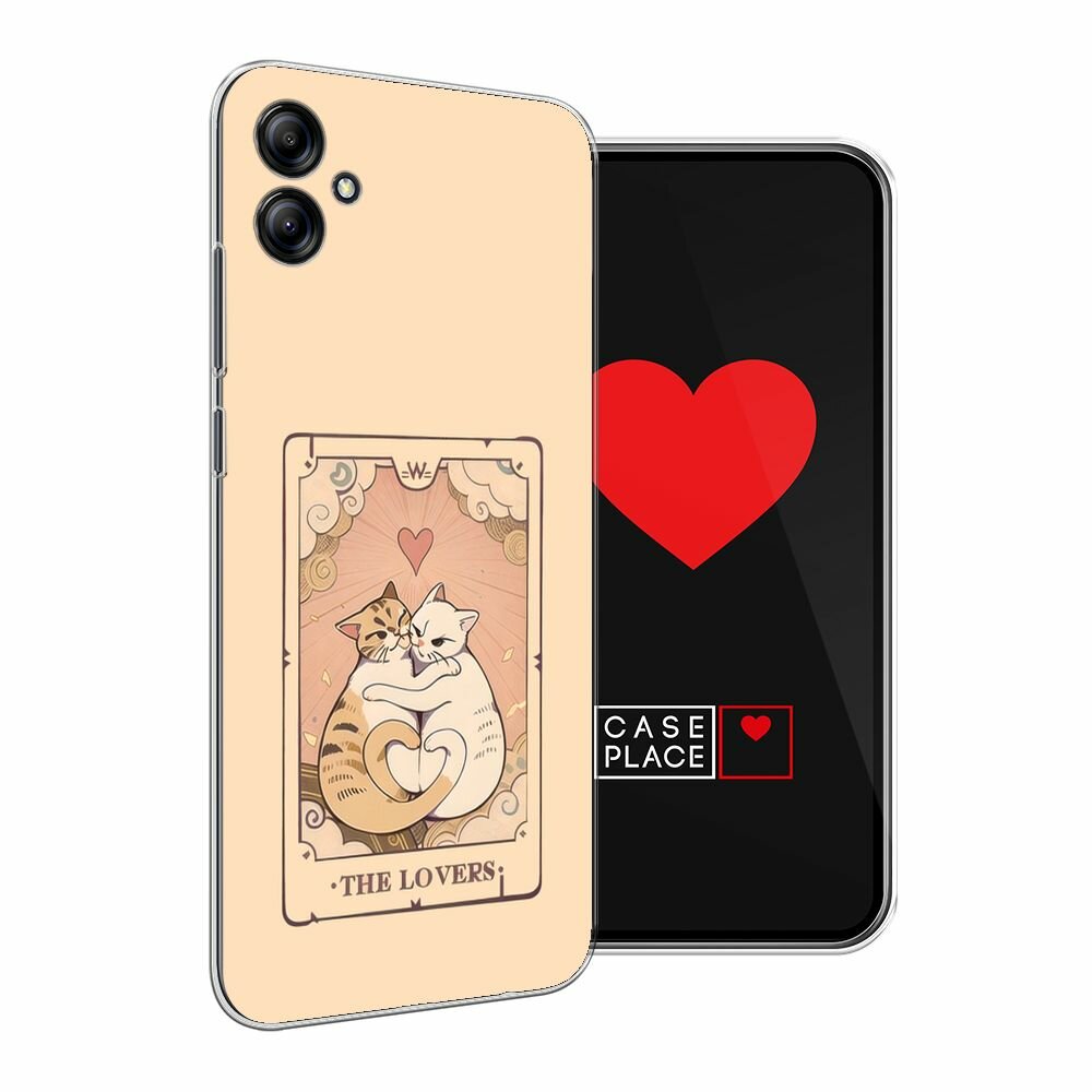 Чехол на Samsung Galaxy A04e / Самсунг A04e с принтом "The lovers cats 1 - 14 февраля" — фото 1