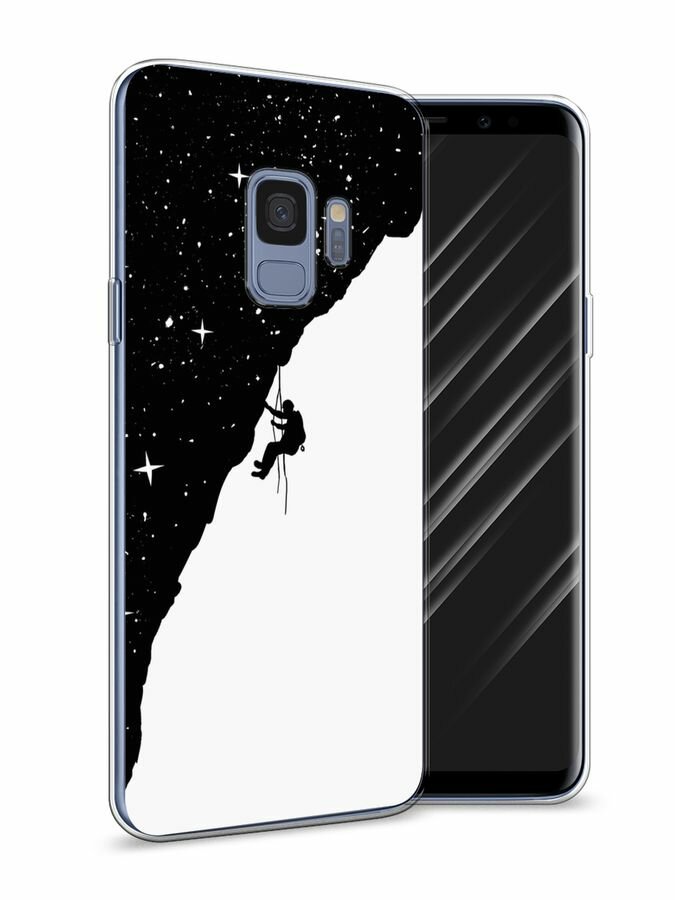 Чехол на Samsung Galaxy S9 / Самсунг Галакси С9 с принтом "Космический альпинист"