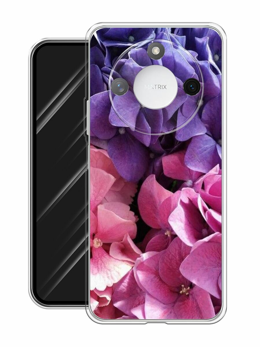 Чехол на Honor X9c Smart / Хонор X9c Смарт с принтом Гортензии — фото 1