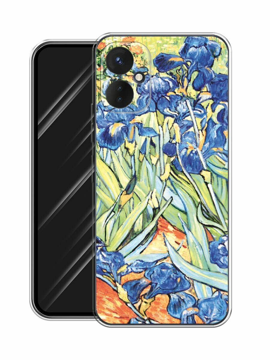 Чехол на Tecno Spark 9 Pro / Техно Спарк 9 Про с принтом "Ирисы Ван Гог" — фото 1