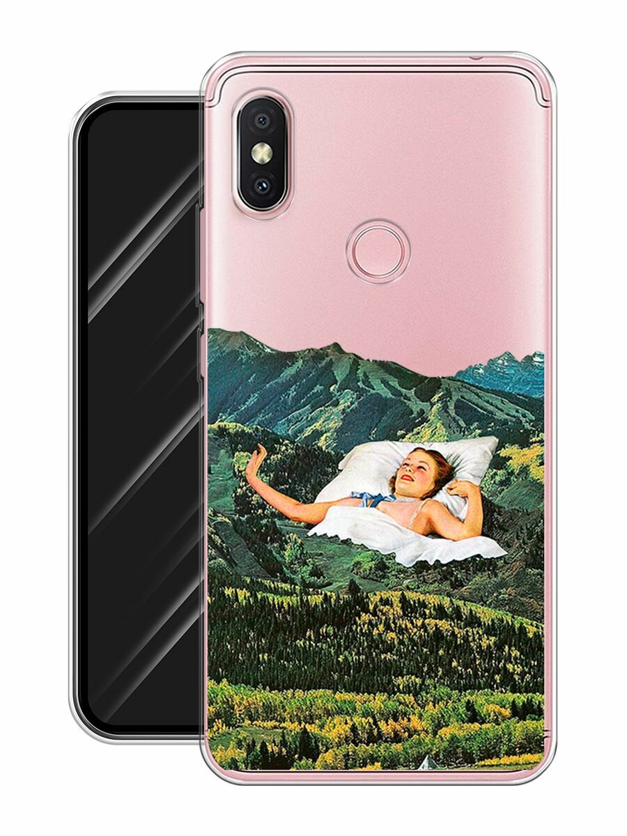 Чехол на Xiaomi Redmi S2 (Redmi Y2) / Сяоми Редми С2 (Редми Y2) с принтом Good morning, my darling, прозрачный — фото 1
