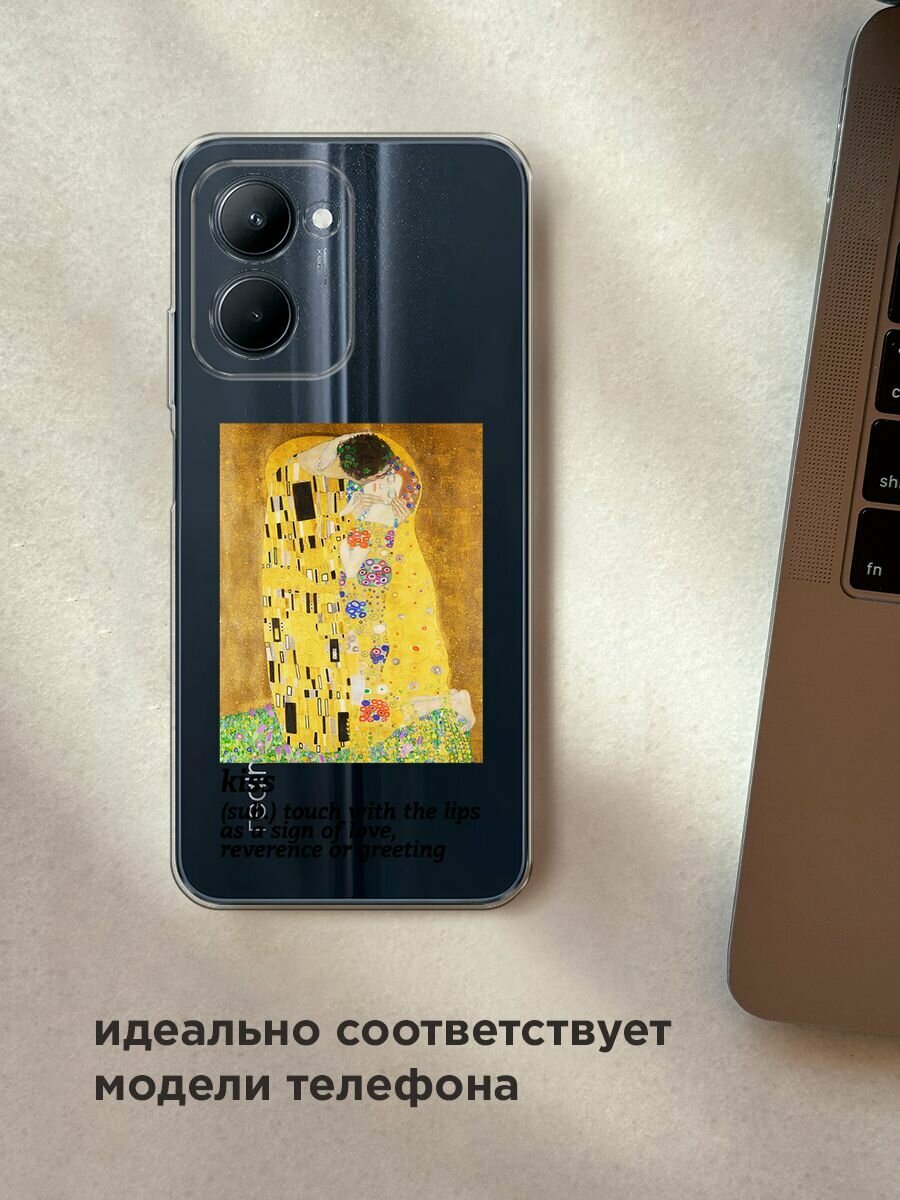 Чехол на Realme C33 / Реалми С33 с принтом "The kiss", прозрачный — фото 1