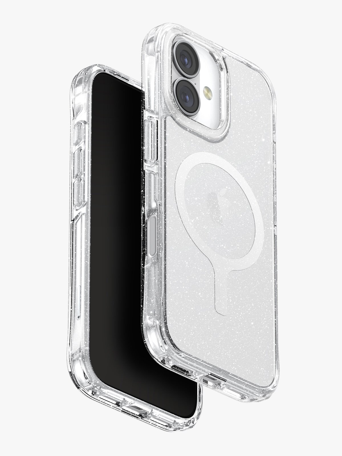 Uniq чехол MagSafe для iPhone 17, LifePro Xtreme с защитой углов AirLite, с блестками, Tinsel Lucent
