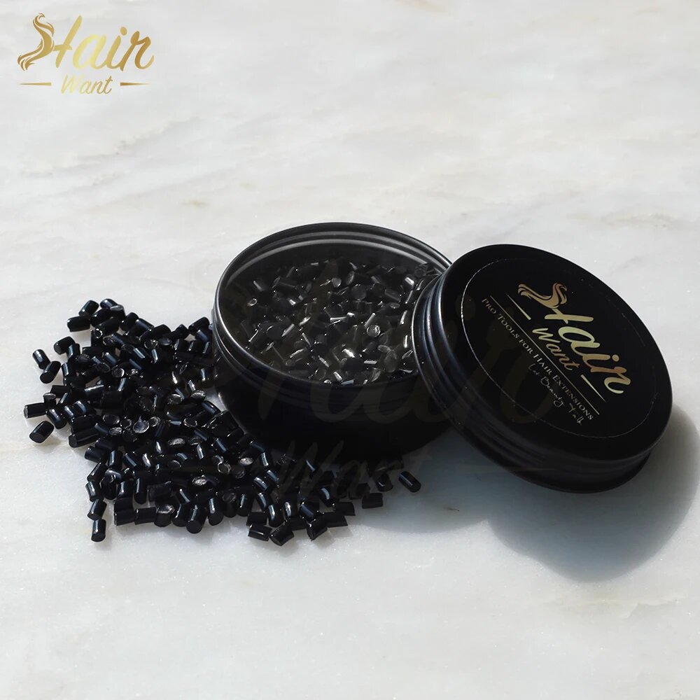 Hair Want итальянский кератиновый клей для наращивания Fusion 20г Black-20g