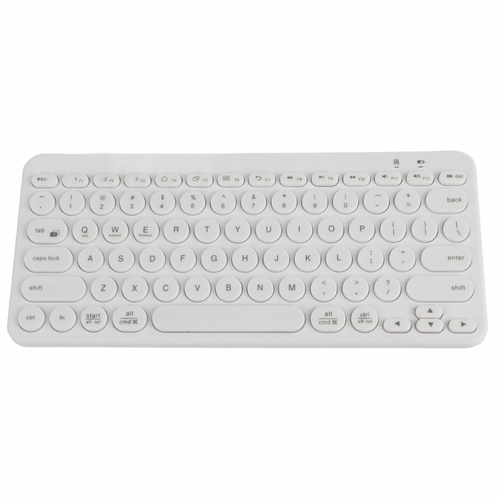 78-клавишная беспроводная клавиатура Bluetooth 5.0, программируемая эргономичная клавиатура для ноутбука для Windows, IOS, Android, белая