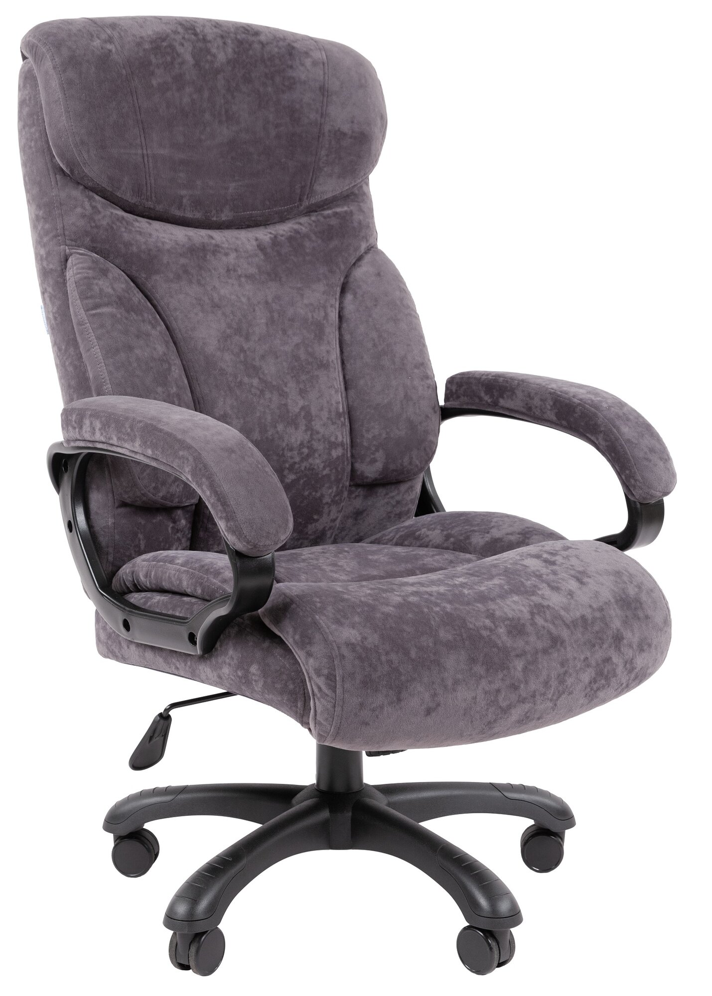 Домашнее компьютерное кресло Chairman Home 401 велюр темно-серый, с повышенной нагрузкой до 180 кг. газлифт 4 класса