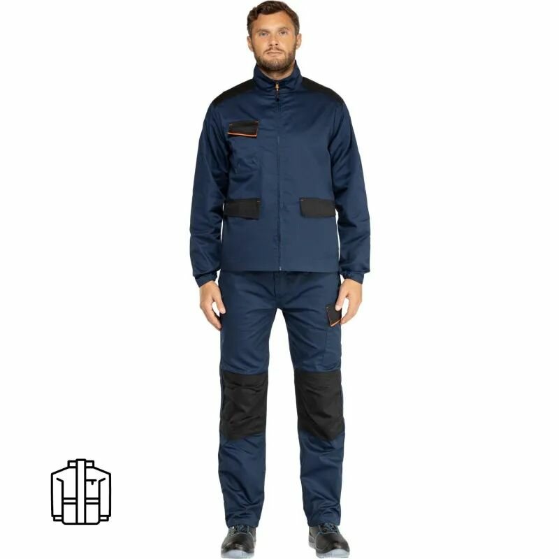 Куртка рабочая Delta Plus летняя мужская, MACH1 Range, цвет cиний, оранжевый, размер XL