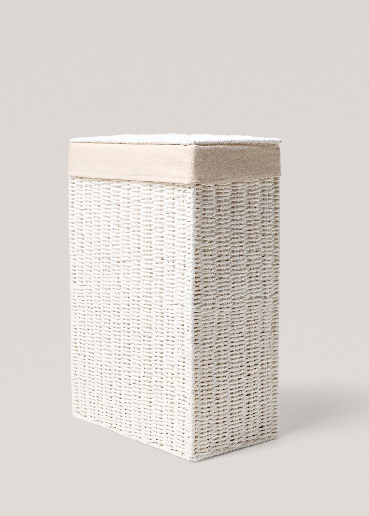 Корзина MANGO плетеная, из бумаги, размер М, цвет белый, 37 x 22 x 55 см, 17001531