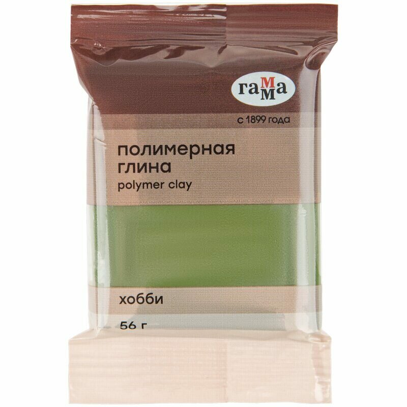 Полимерная глина Гамма "Хобби", цвет - оливковый, 56г 305085