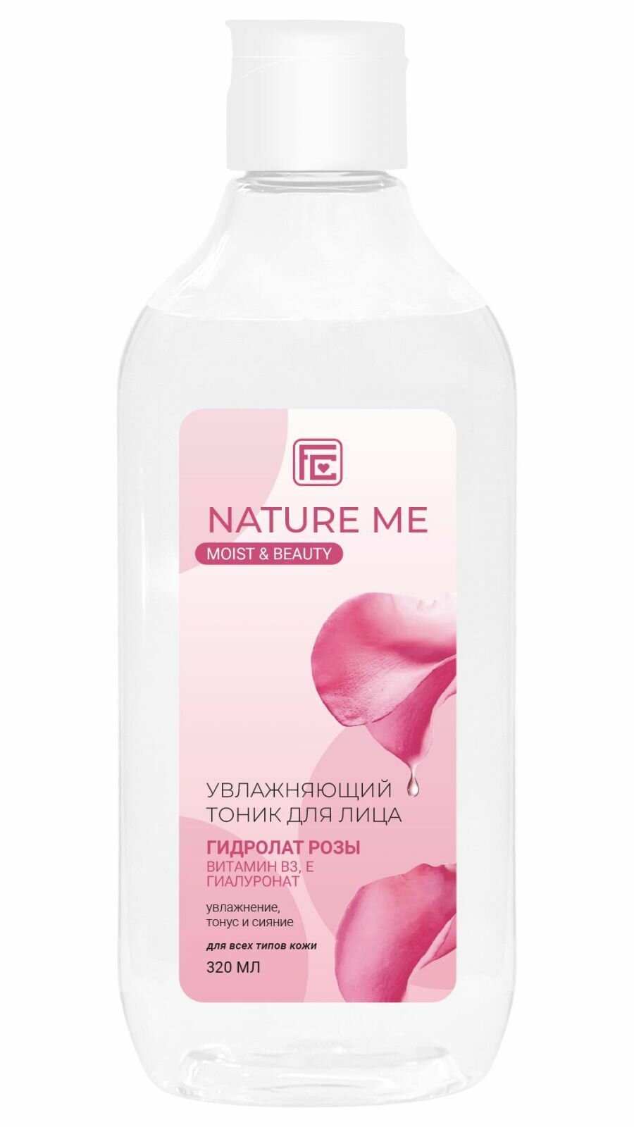 Тоник для лица Family Cosmetics Nature Me, увлажняющий, гидролат розы, 320 мл