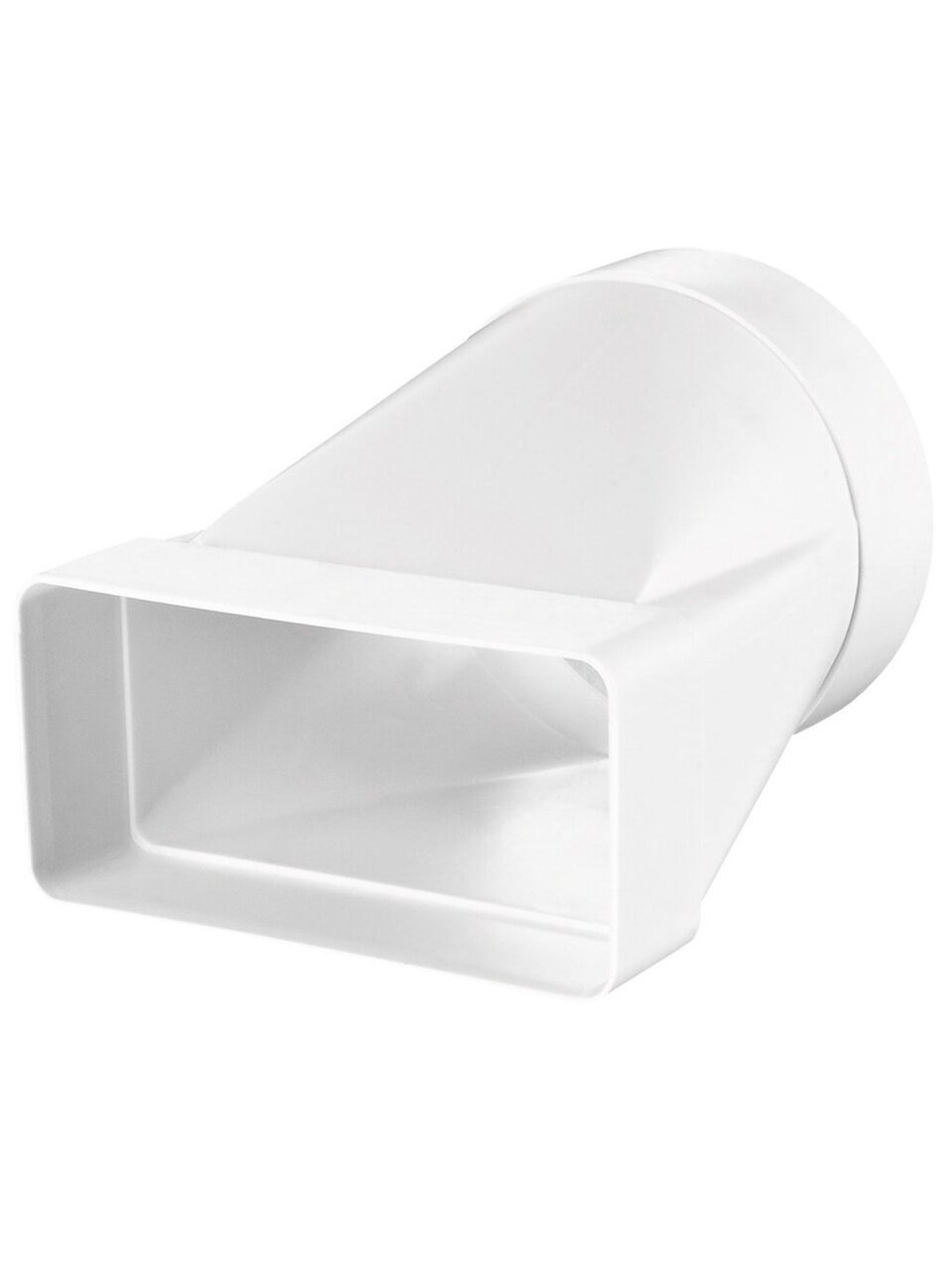 Соединитель вентиляционный пластик, установочный диаметр 100 мм, плоский + круглый, 55х110 мм, Event, 55110 СП100КП