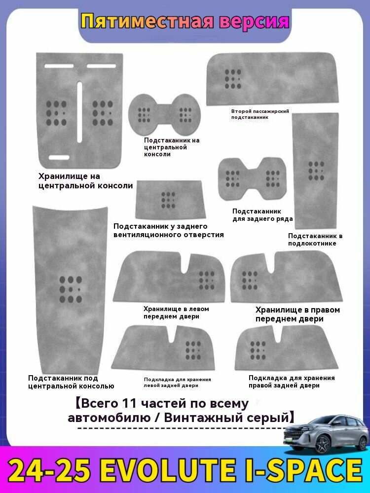 24-25 EVOLUTE I-SPACE Кожаная защитная накладка для салона автомобиля, evolute i-space Автозапчасти