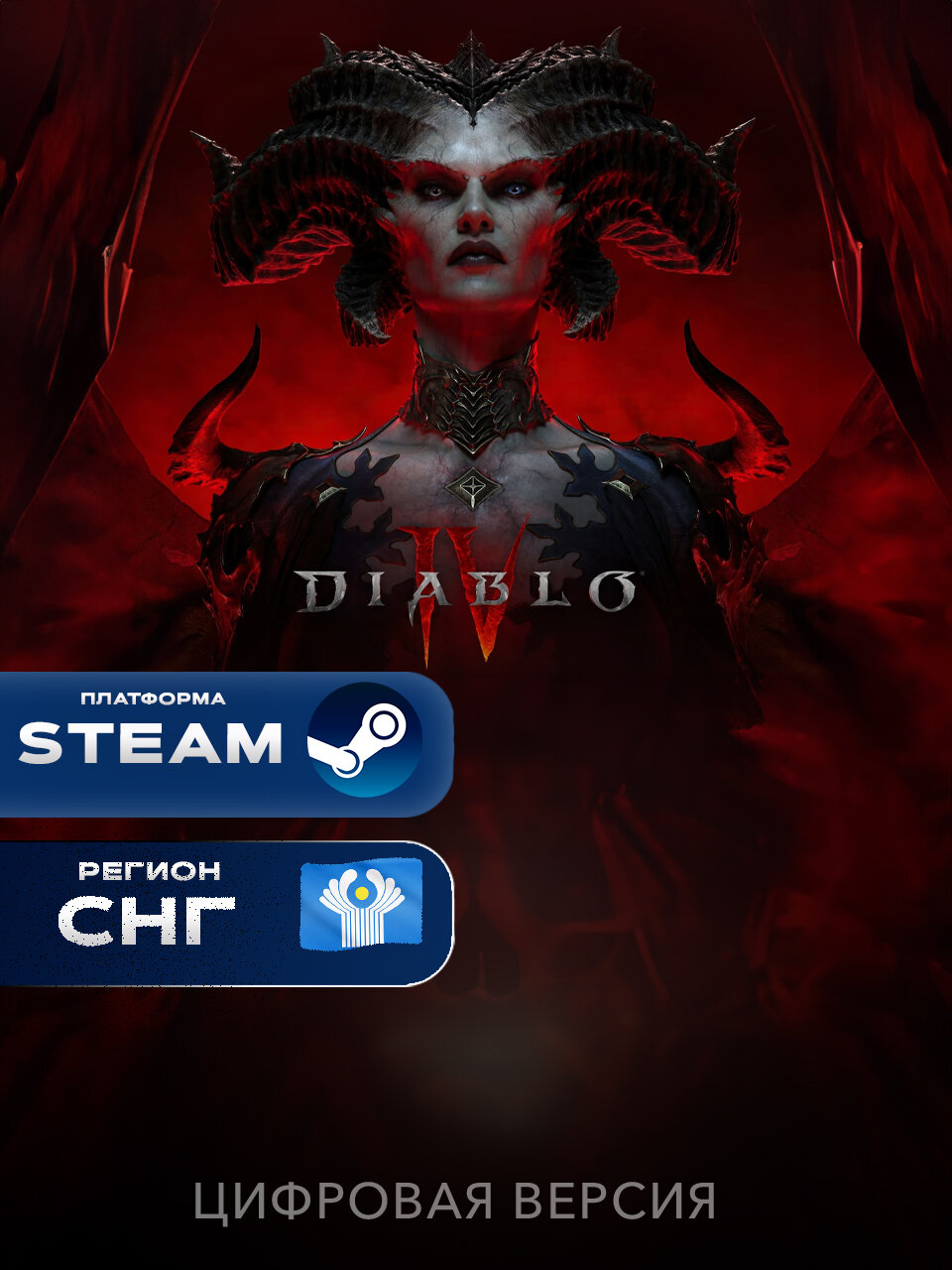 Игра Diablo IV PC, Steam Gift СНГ, кроме РФ, русские субтитры и интерфейс