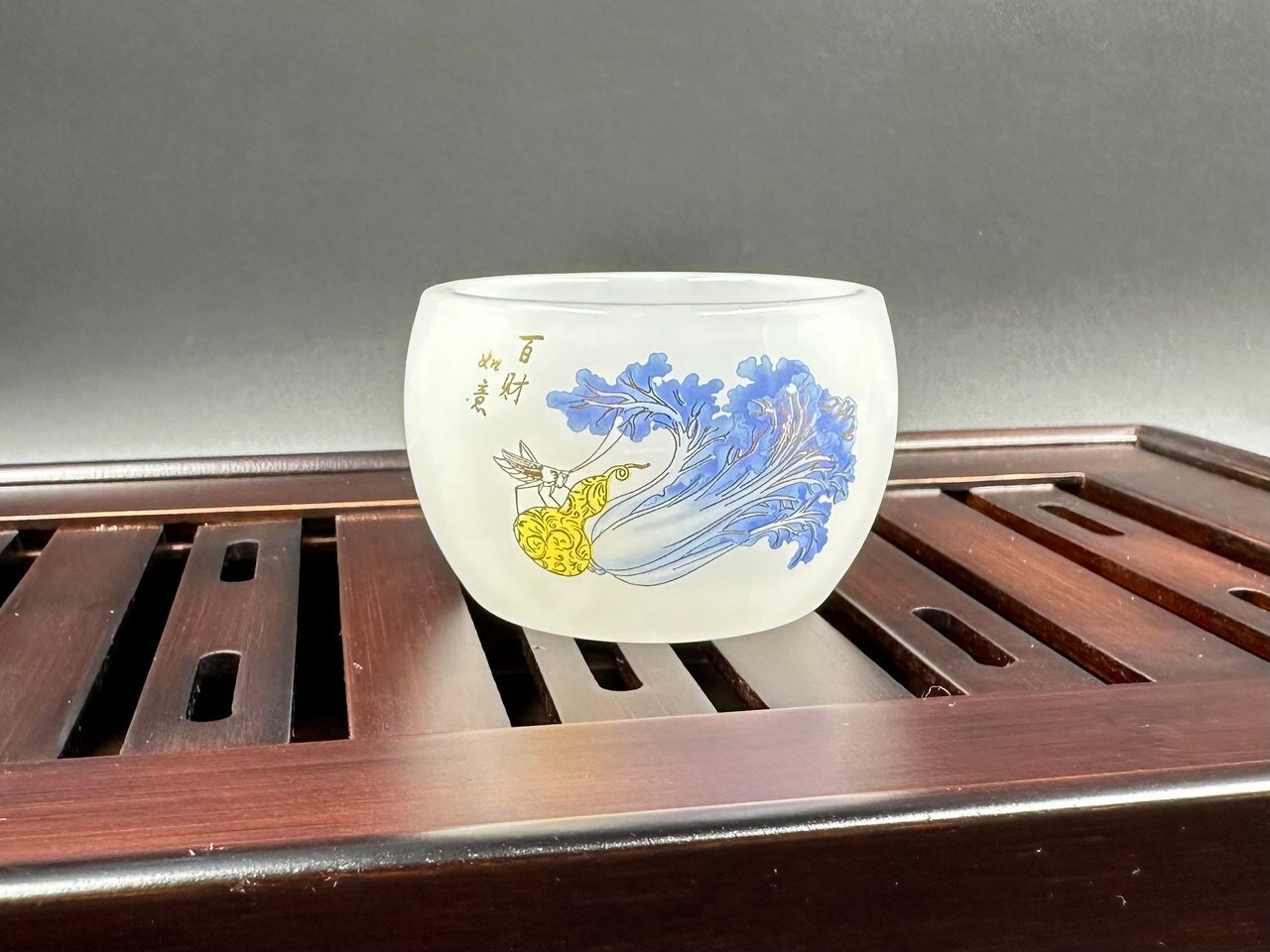 Пиала «Сто богатств и исполнение желаний» 60 мл, матовое художественное стекло